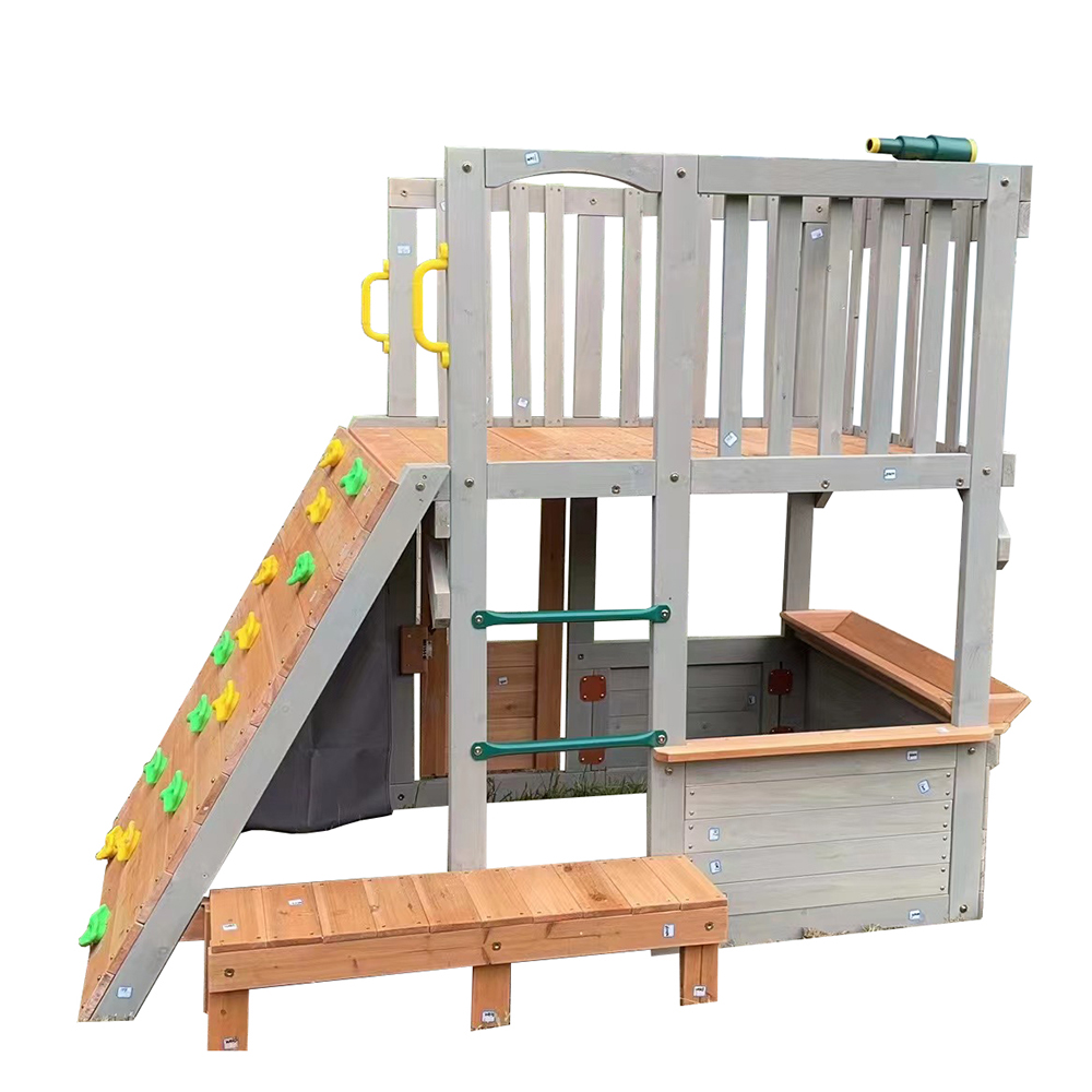 Funphix Lookout Post Outdoor Wooden Playhouse, Buildable Kids Backyard ...